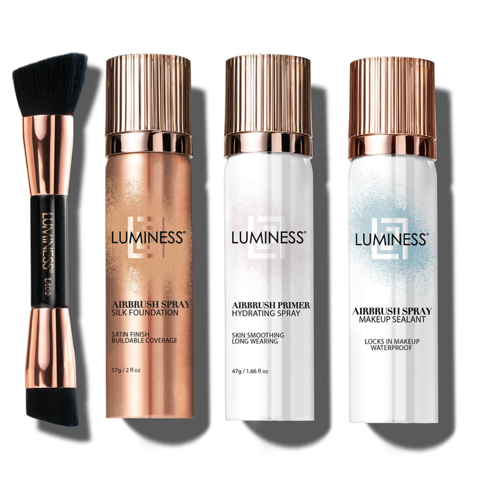 Airbrush Spray Silk Foundation + Hydrating Primer Kit + Airbrush Final ...