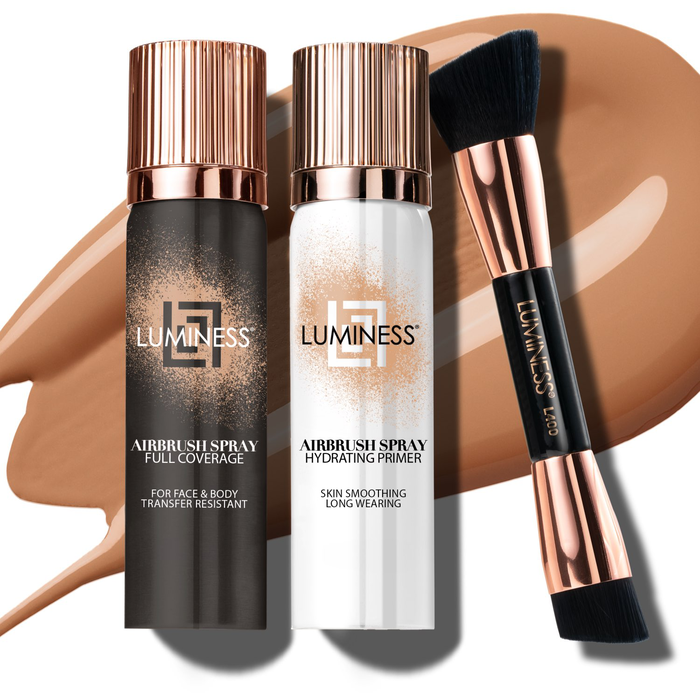 Airbrush Spray Full Coverage Foundation Starter Kit - Light Tan 090 ...