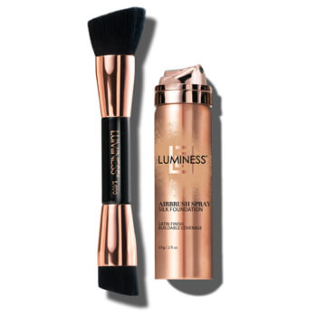 Airbrush Spray Silk Foundation with Buffing Brush | Luminess Cosmetics